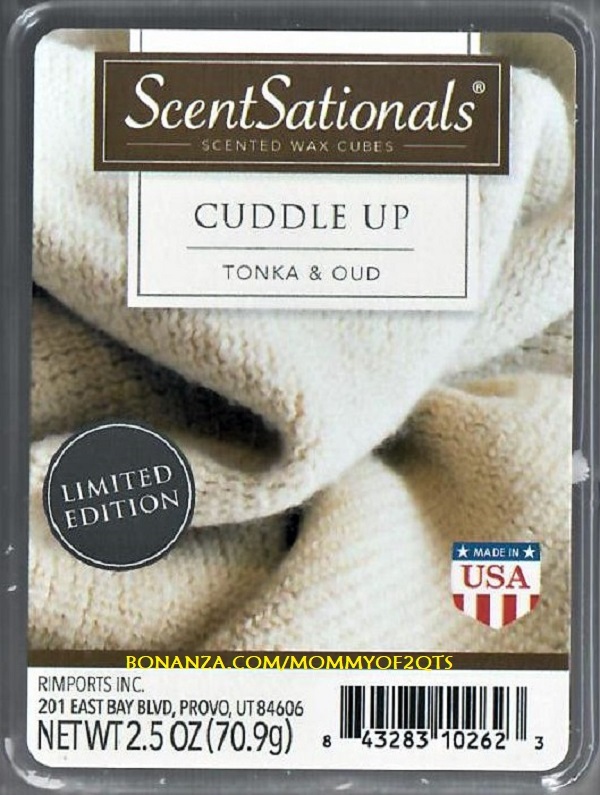 Cuddle Up ScentSationals Scented Wax Cubes Tarts Melts Potpourri Tonka ...