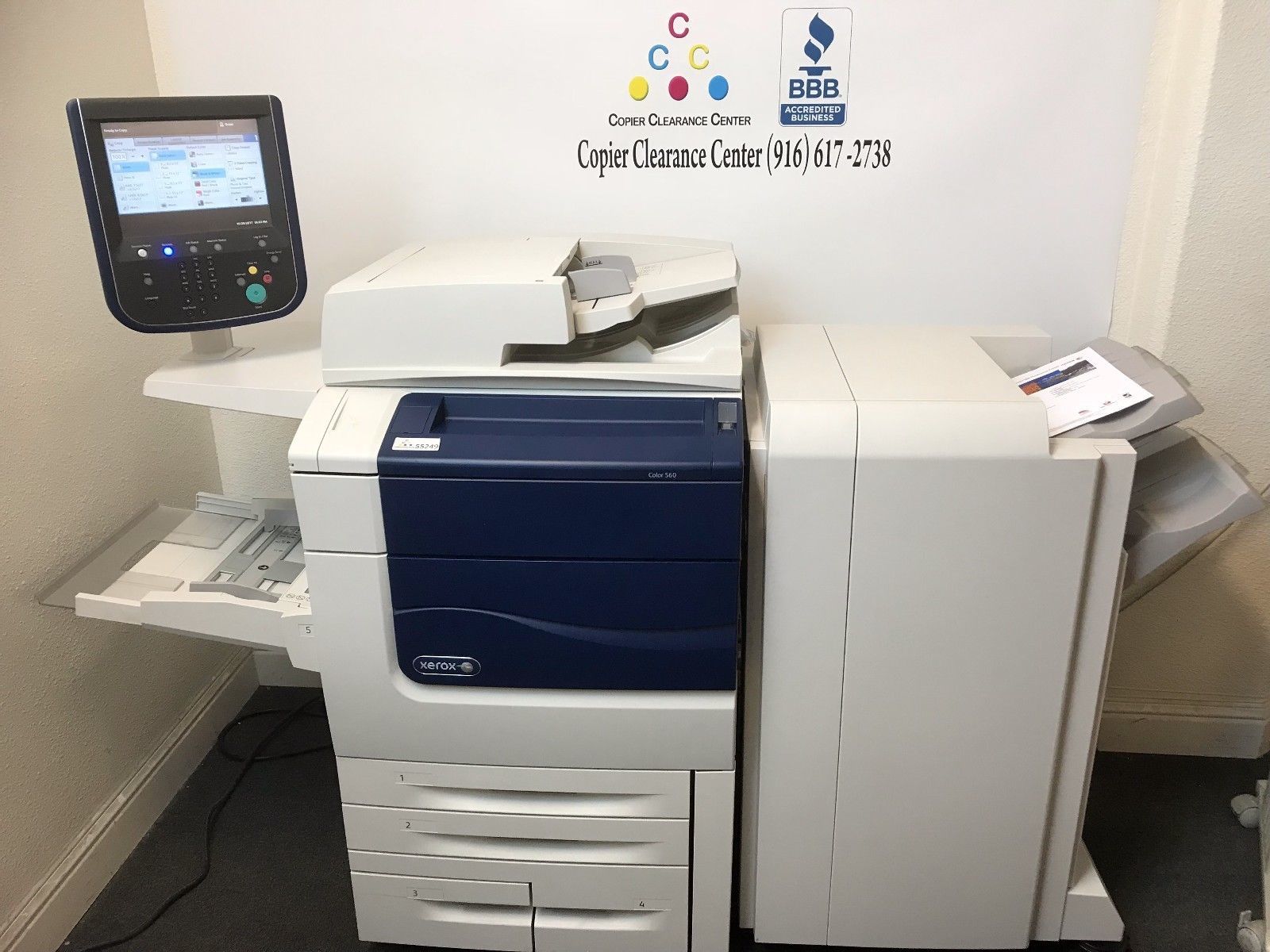 Xerox Color 560 Copier Printer Scanner EX560 Finisher GREAT CONSUMABLES ...