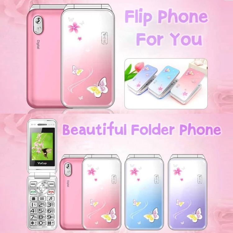 N509 Women Flip Phone Big Keys 2.4 Inch Dual Sim Mp3 FM 2g GSM Phone ...