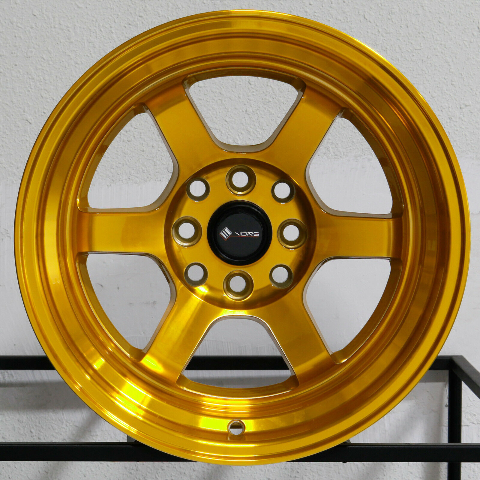15x8 Vors TR7 4x100/4x114.3 0 Candy Gold Wheels Rims Set(4) 73.1 - Wheels