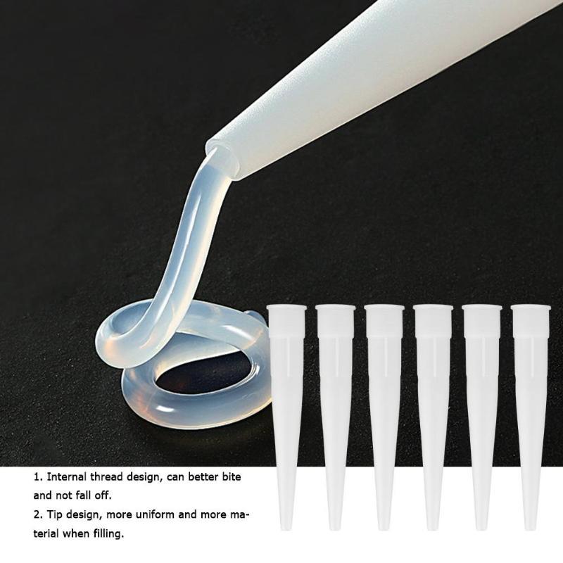 6PCS Caulking Nozzle Plastic Glass Glue Nozzle Structural Glue Mouthes ...