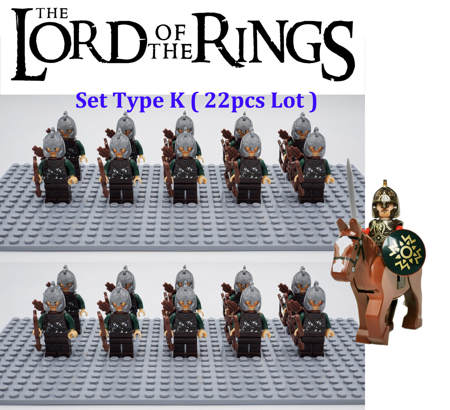LOTR Rohan Royal Guard Army Soliders Infantry Collection 198pcs ...
