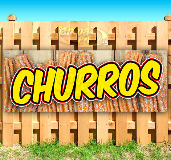 CHURROS Advertising Vinyl Banner Flag Sign Many Sizes USA FAIR CARNIVAL ...