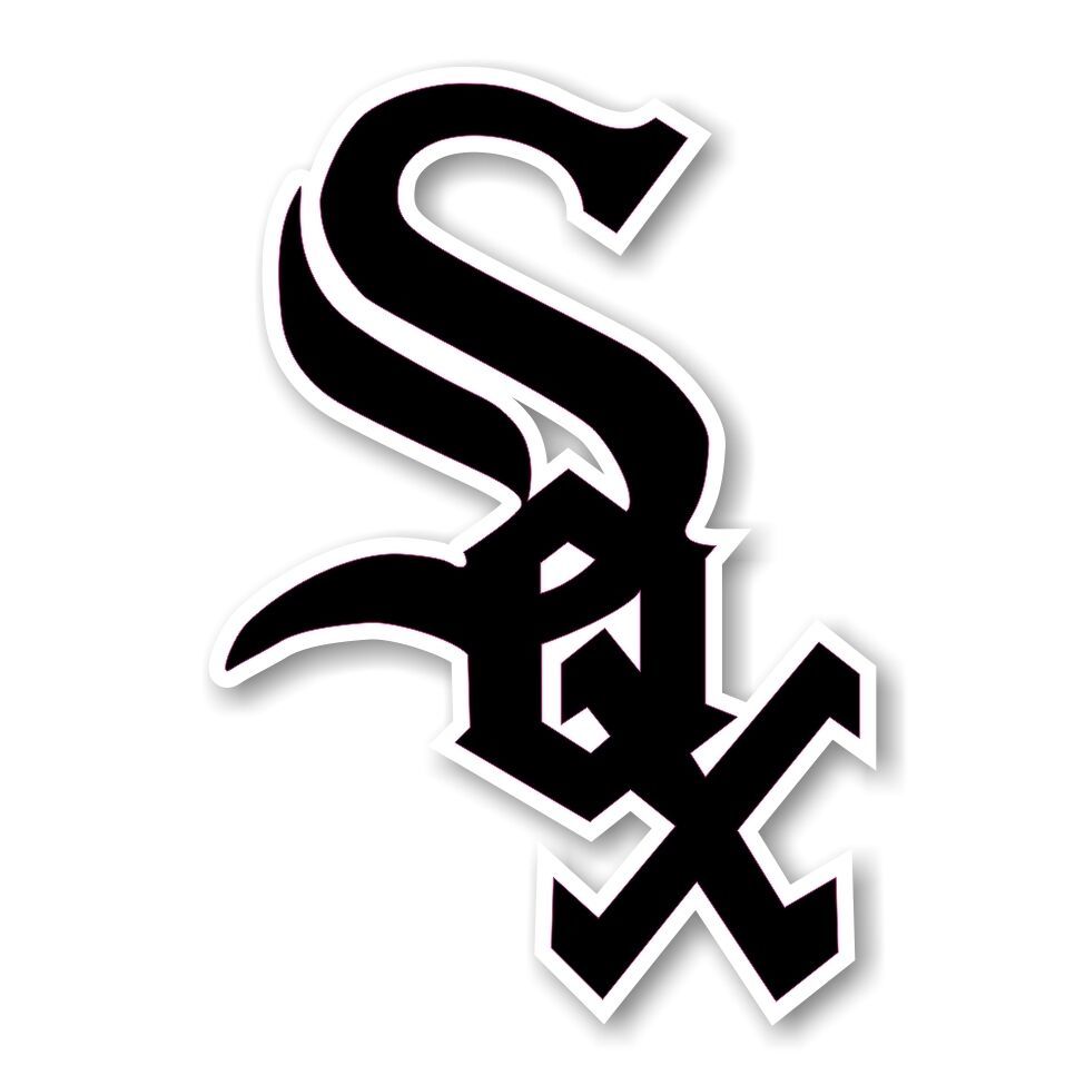 Chicago White Sox (Black Letters) Round Decal / Sticker Die cut ...