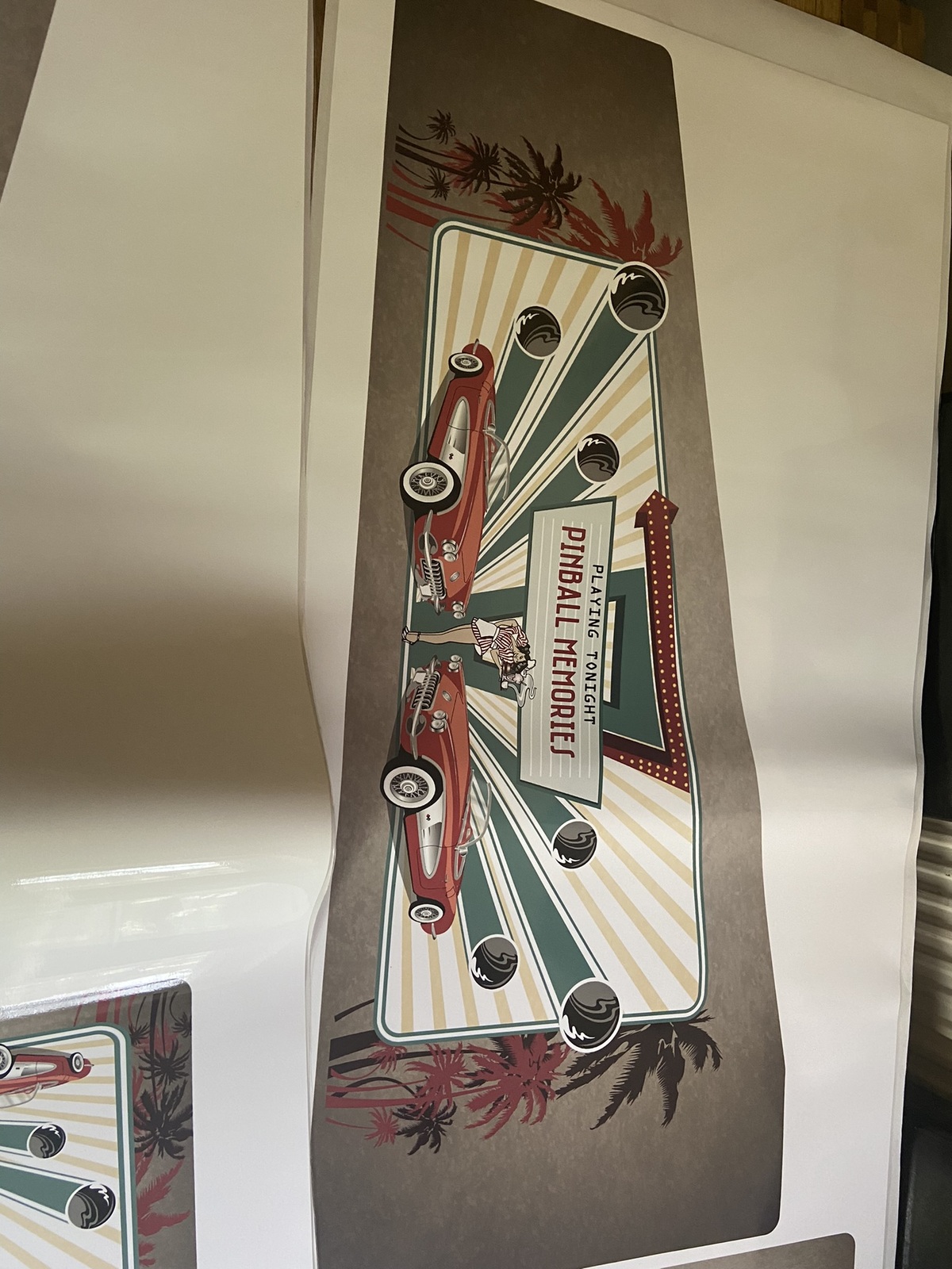 50's Retro Atgames Legends Pinball Design Decal Virtual Pinball Cabinet ...