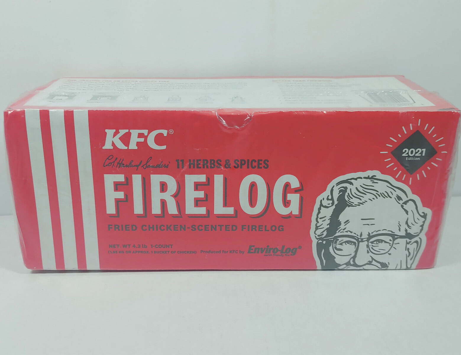KFC Chicken Log Firewood Firelog 11 Herbs & Spices 2021 Edition FACTORY ...