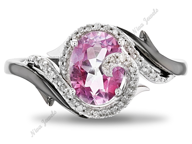 Enchanted Disney Villains Maleficent Ring Pink CZ & Black Rhodium Over ... Enchanted Disney Villains Maleficent Ring Pink CZ & Black Rhodium Over ...