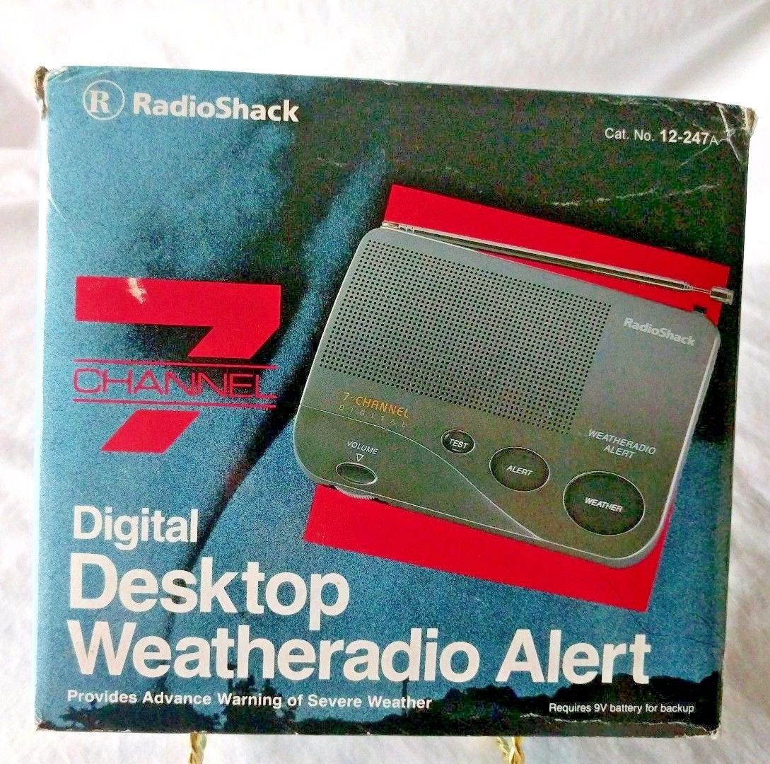 Vintage DIGITAL DESKTOP WEATHERADIO Severe ALERT 12-247A Radio Shack ...