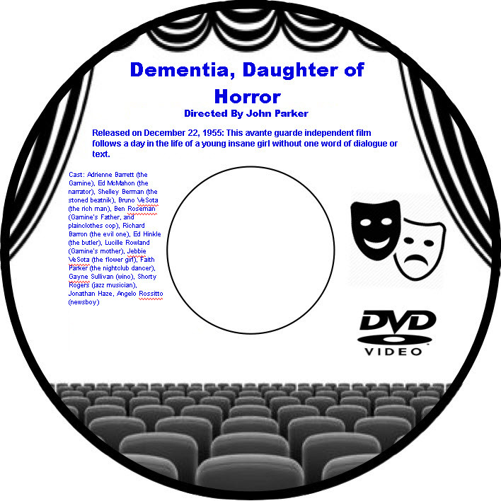 Dementia, Daughter of Horror 1955 DVD Movie Adrienne Barrett Ed McMahon ...