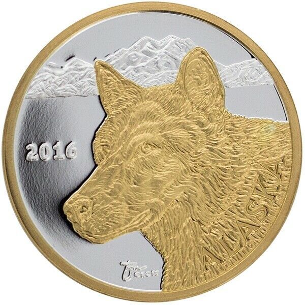 Alaska Mint Official 2016 State Medallion Gold & Silver Medallion Proof ...