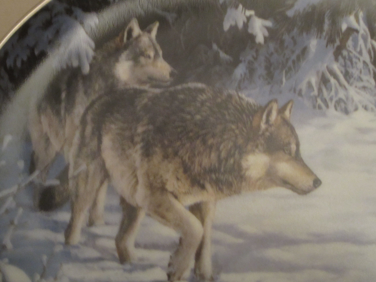 WOLF collector plate BROKEN SILENCE Persis Clayton Weirs WOLVES ...