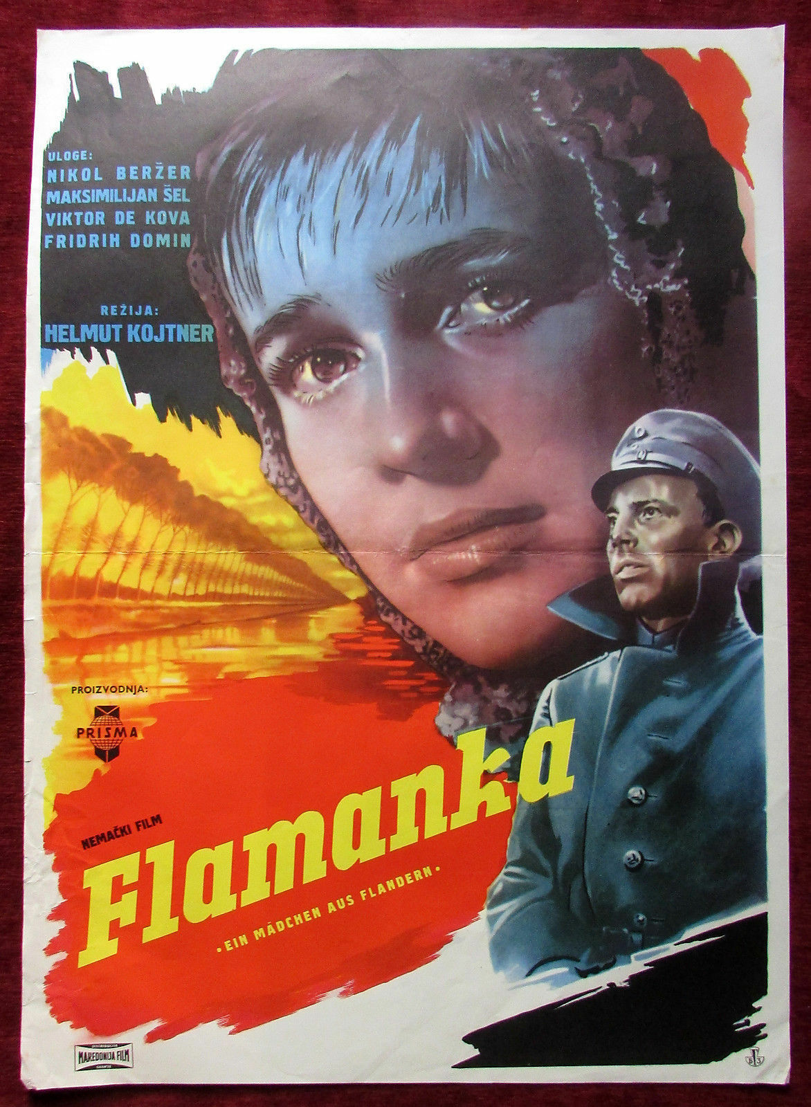 1956 Original Movie Poster Girl from Flanders Ein Mädchen aus Flandern ...