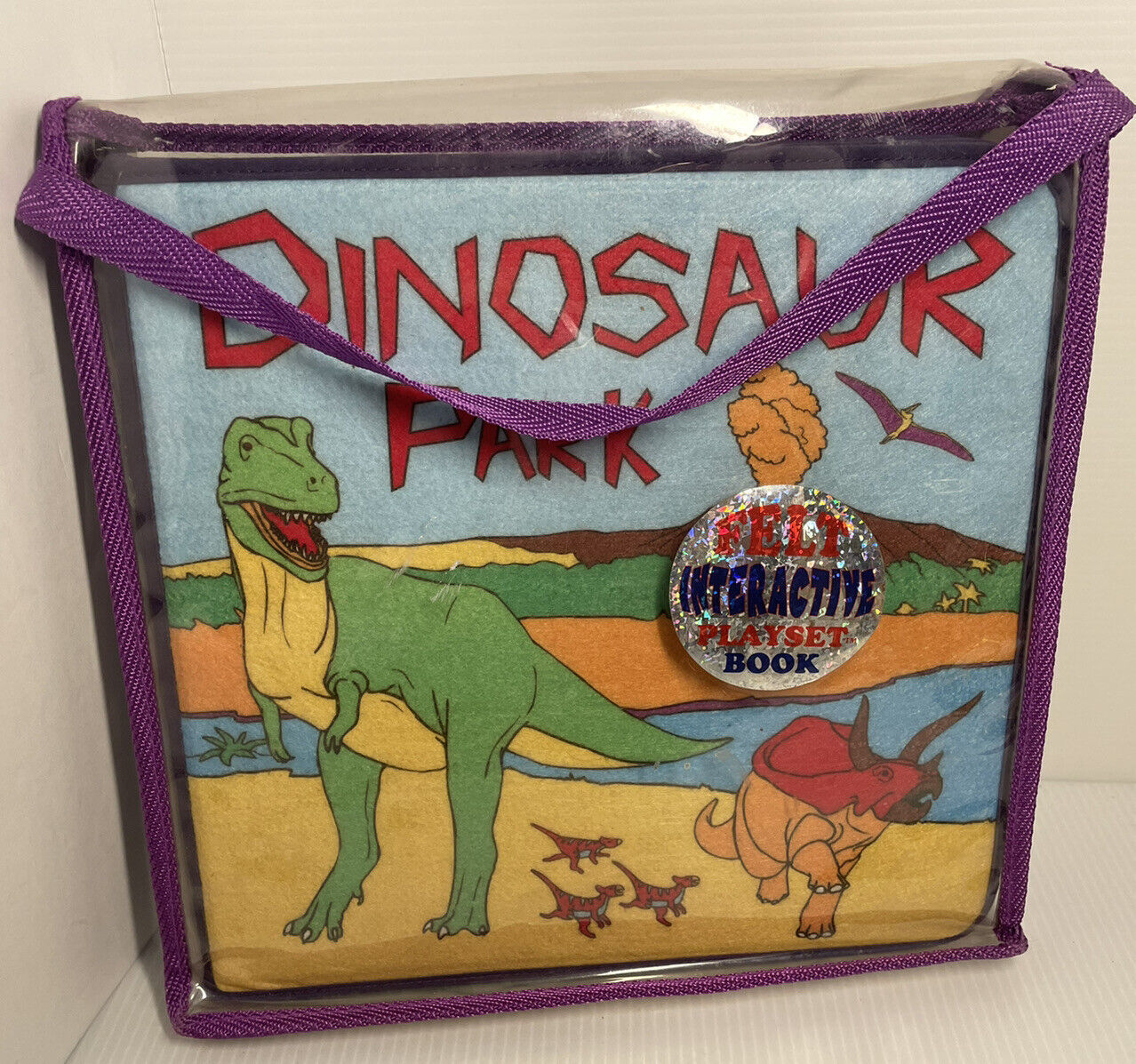 HTF Dinosaur Park Soft Play Interactive Felt Playset Book 22 Dinosaurs ...