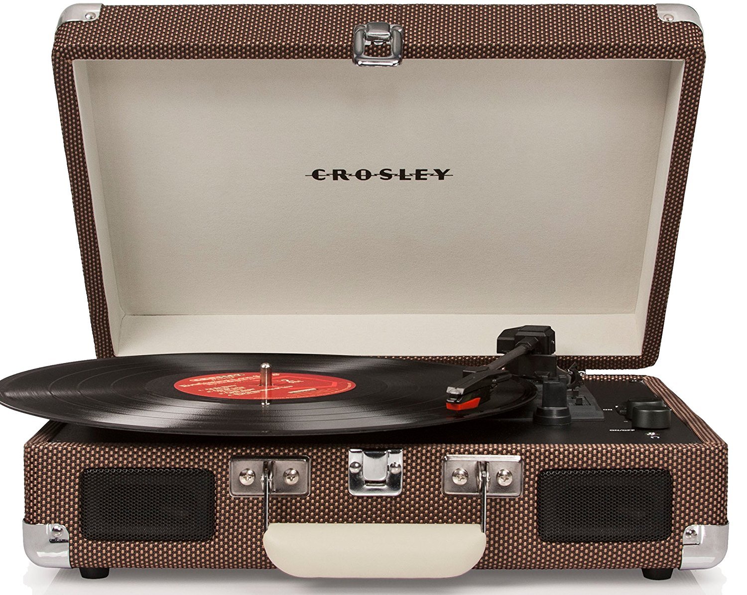 Crosley CR8005D-TW Cruiser Deluxe Portable 3-Speed Turntable with ...