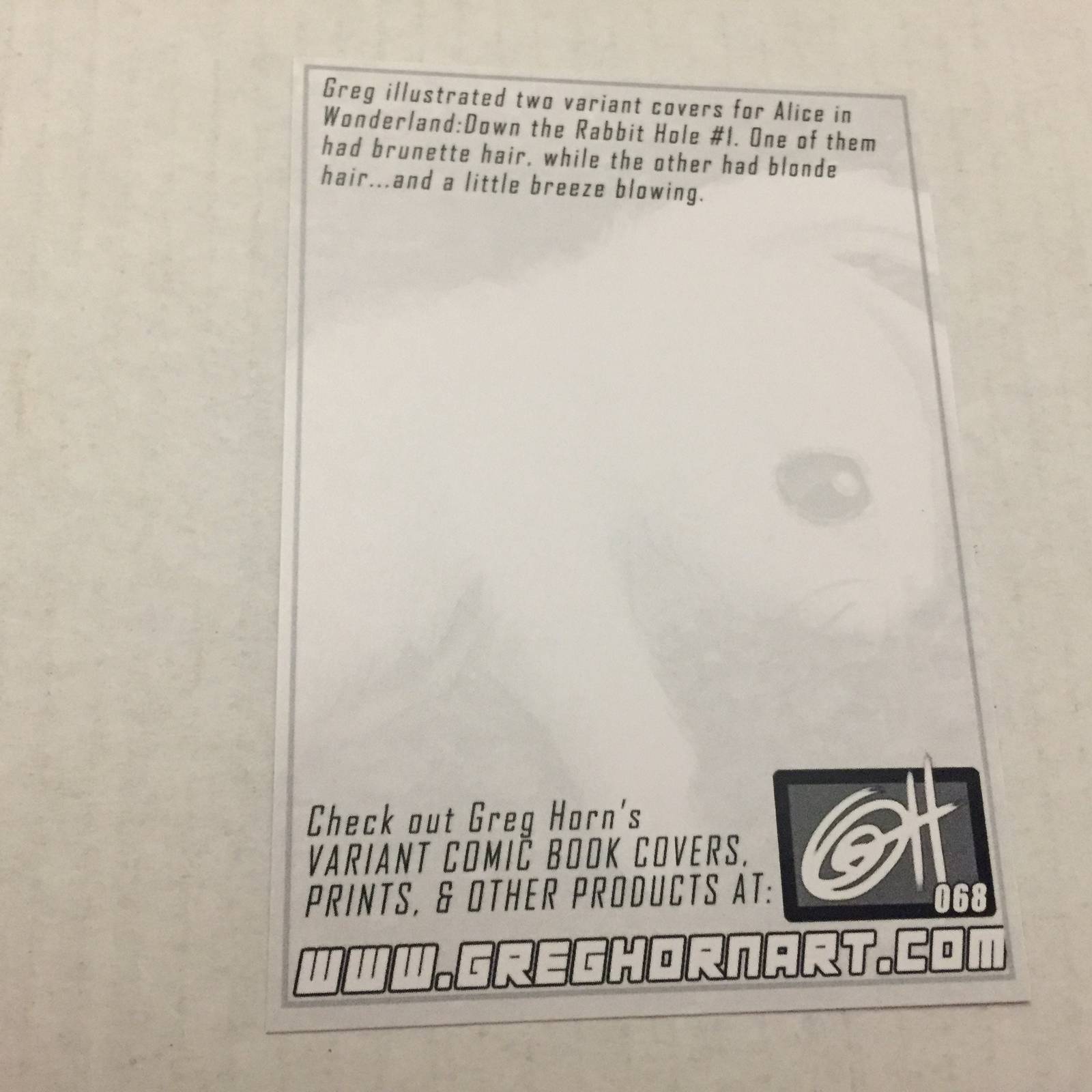 2022 Zenescope Alice in Wonderland Greg Horn Art Trading Card #68 ...