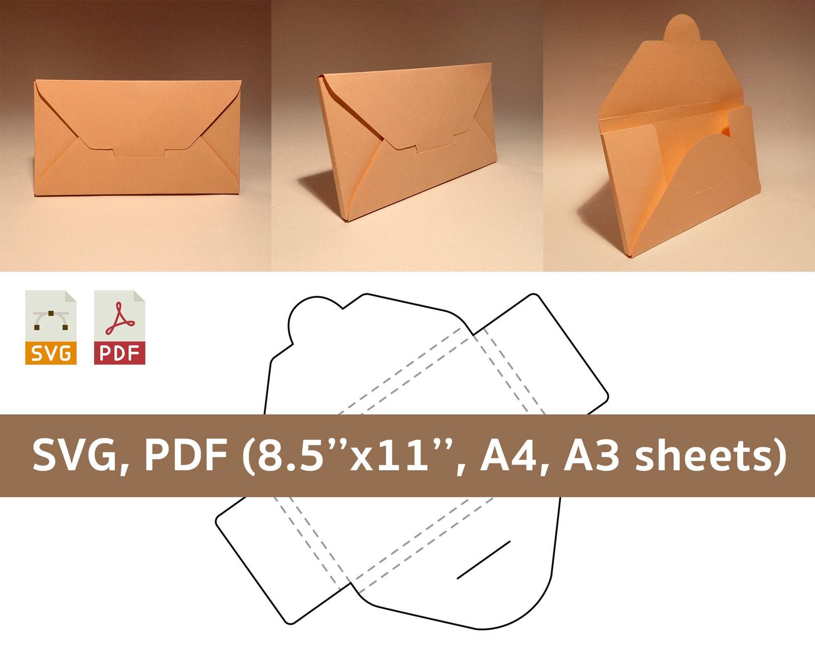 Letter box template, cardboard letter box, envelope box, letter ...