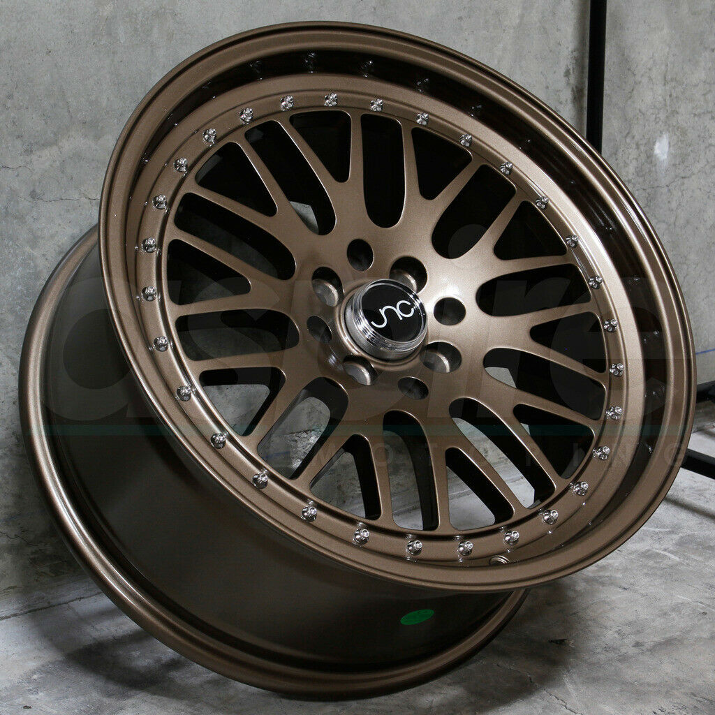 17x8/17x9 JNC 001 4x100/4x114.3 25/20 Gloss Bronze Wheel Rims set(4 ...