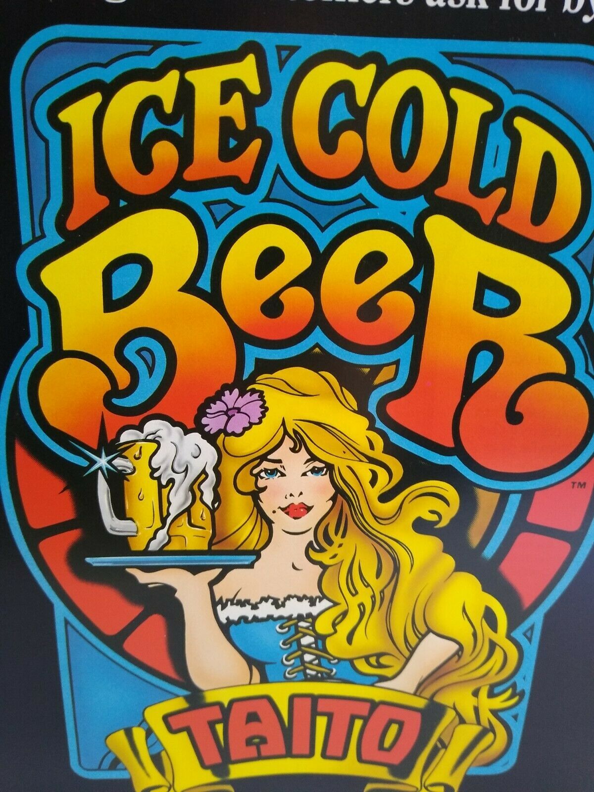 Ice Cold Beer Arcade FLYER 1983 Original NOS Game Retro Artwork Taito ...