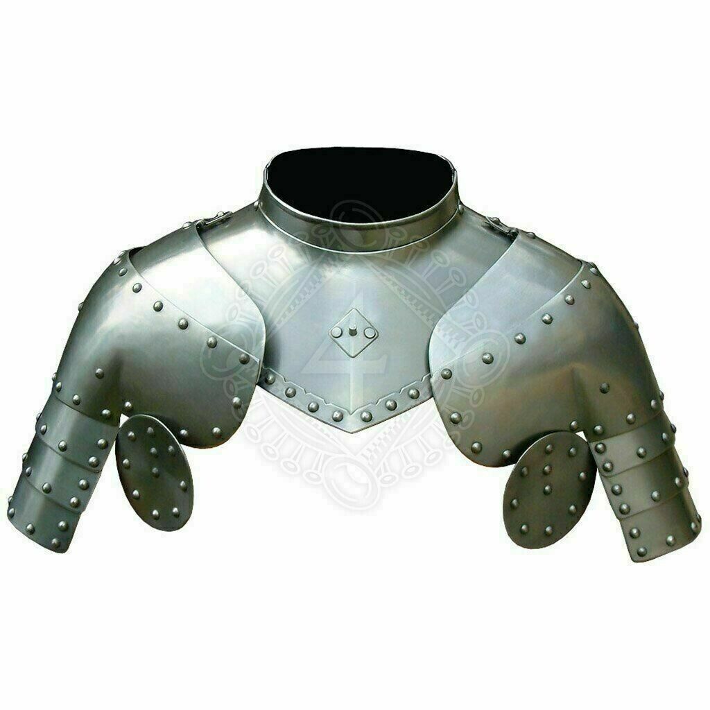 Medieval Steel Shoulder Armor Combat Cauldrons Simple Gorged - Knives ...