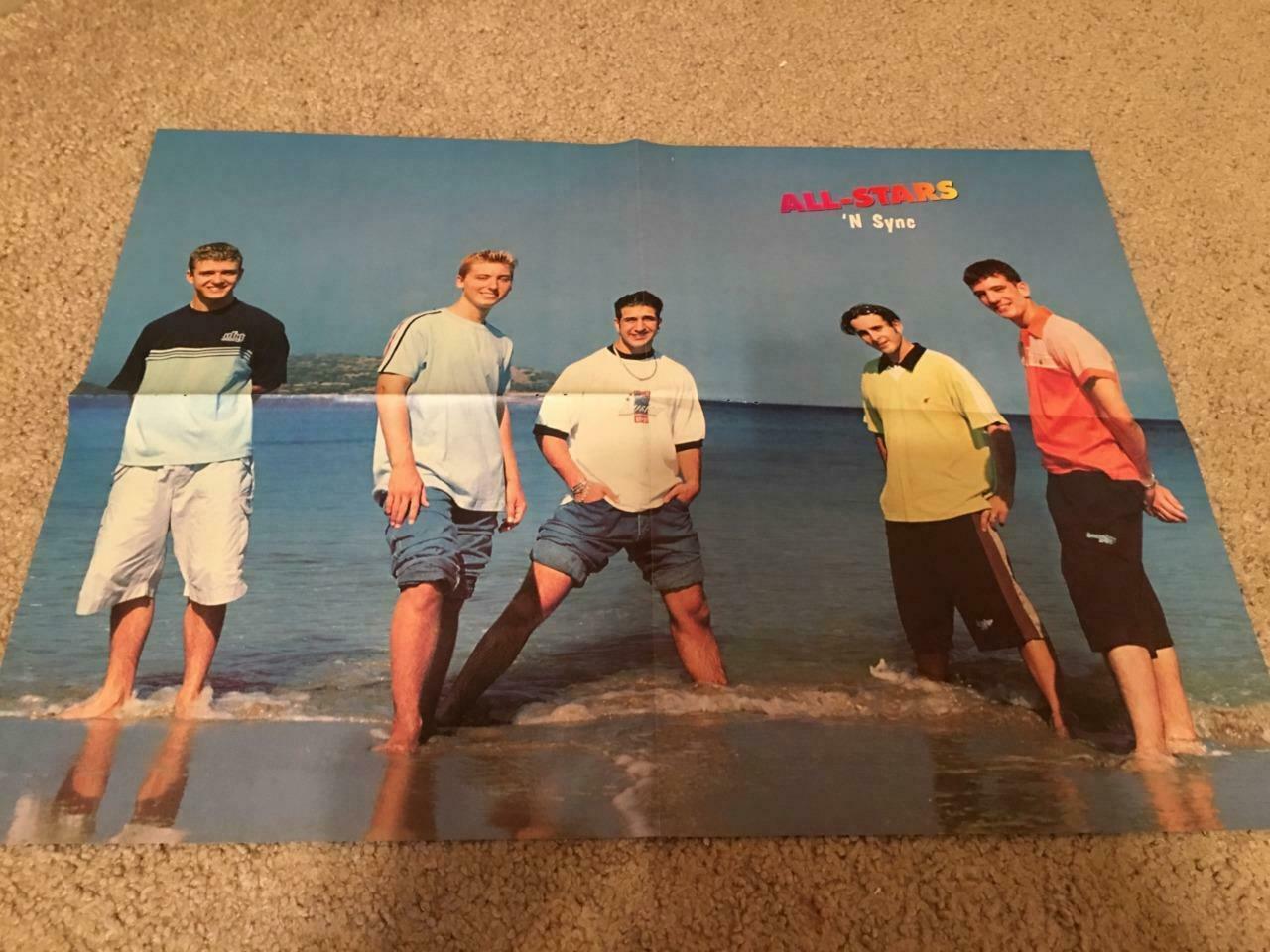 Nsync 98 Degrees teen magazine poster clipping 90's barefoot beach Pop ...