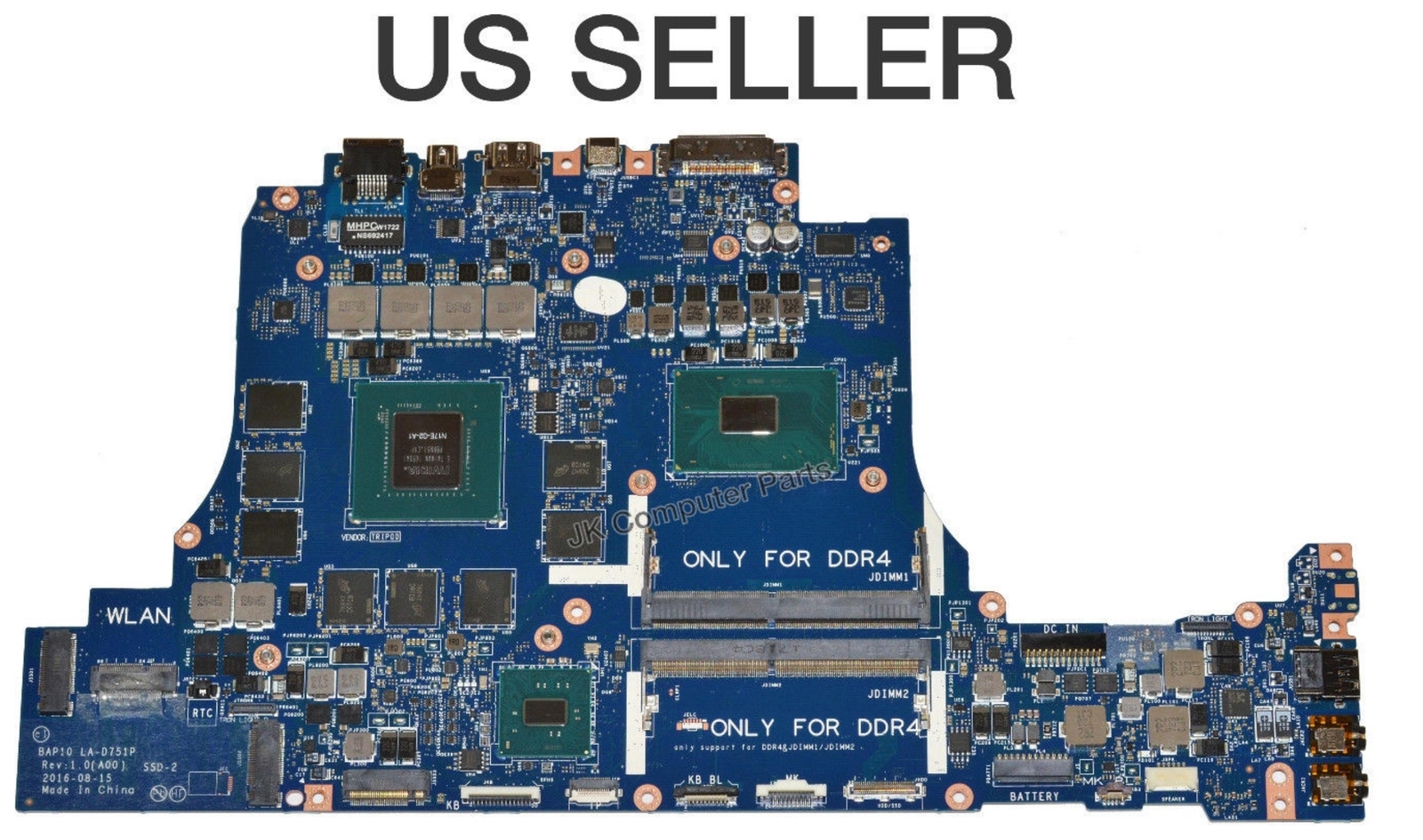 Dell Alienware 17 R4 Motherboard GTX1070 8GB RAM w/ i7-7820HK 2.9GHz ...