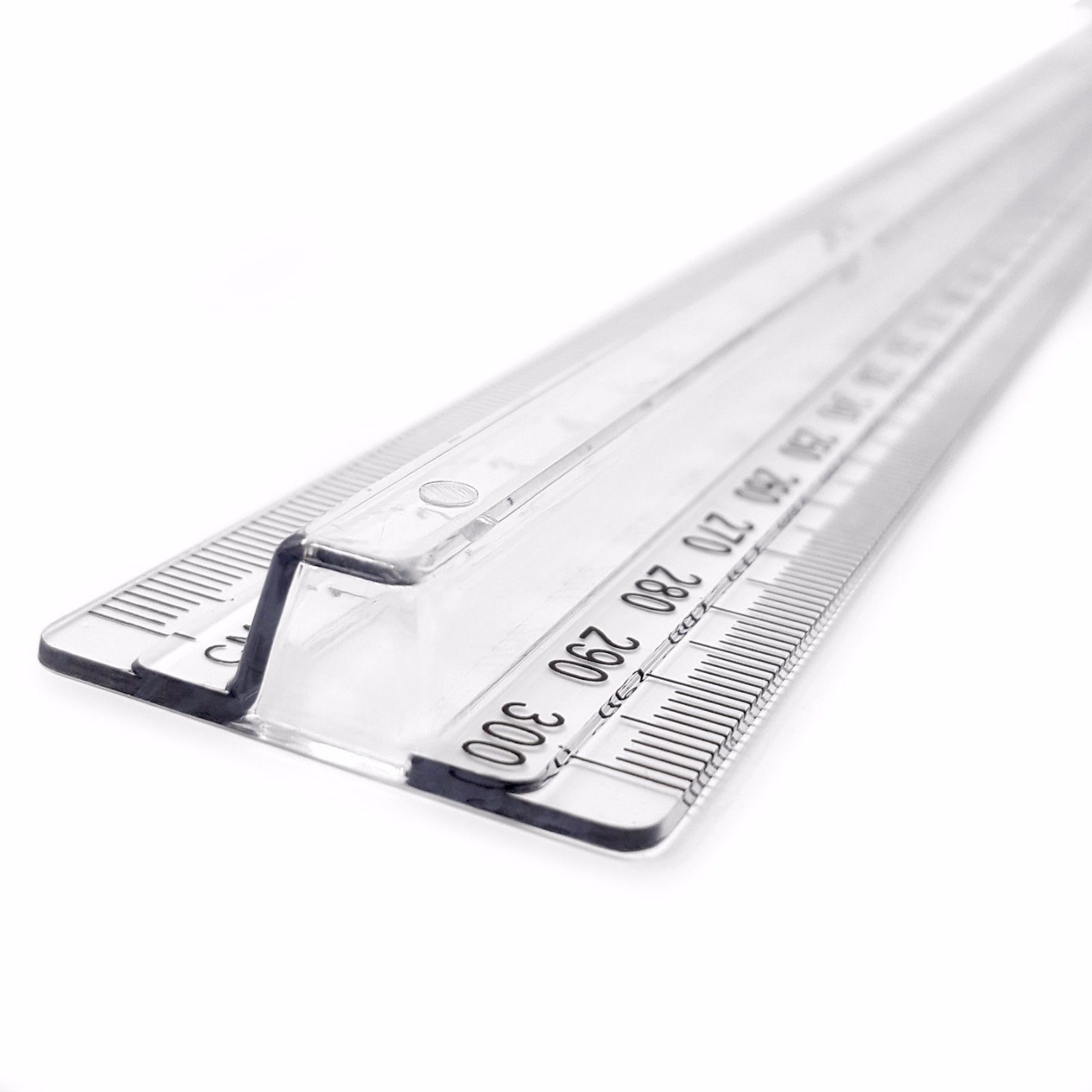 30cm/12" Clear Ruler - Raised Finger Grip Ruler By Monster - Class Pack ...