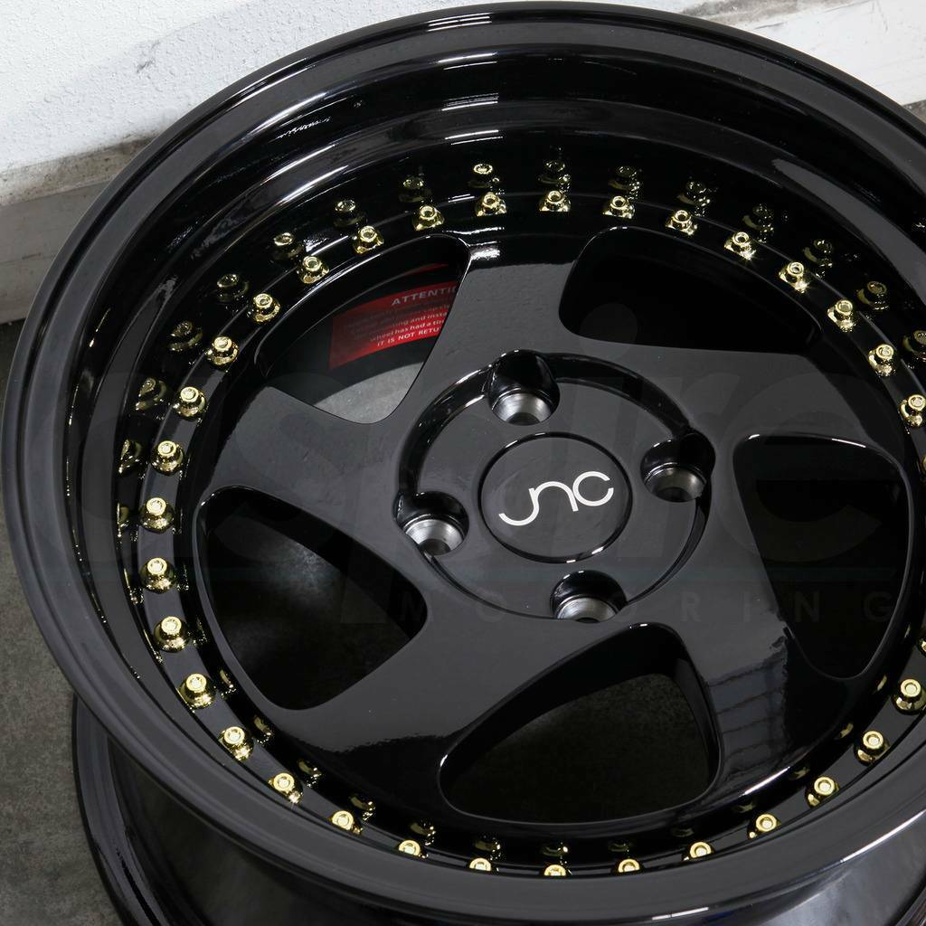 One 17x9 JNC 034 5x100 25 Gloss Black GR Wheel New - Wheels