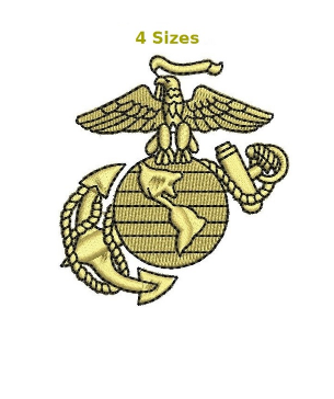USMC Marines EGA 4sizes digitized filled embroidery design Digital ...