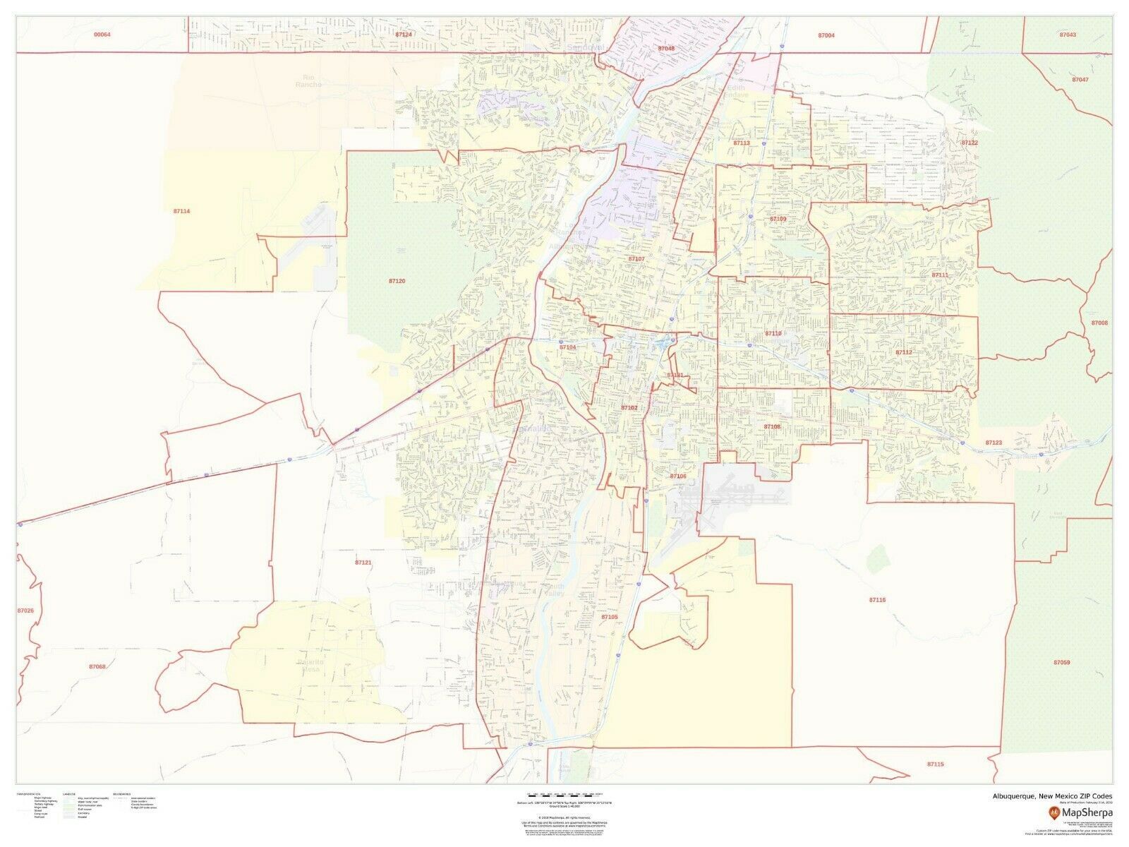 New mexico zip codes map