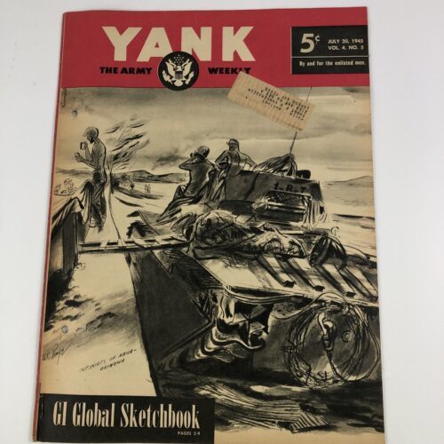 July 1945 Yank Weekly GI Sketchbook Jergens Pin Up Sad Sack Cartoon and ...
