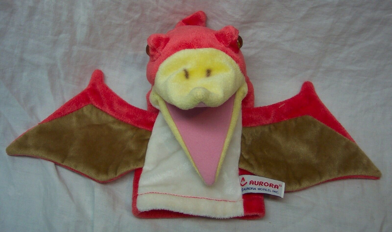 Aurora SOFT PTERODACTYL DINOSAUR HAND PUPPET 10" Plush STUFFED ANIMAL ...