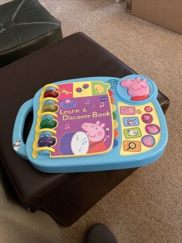 VTech Peppa Pig Learn & Discover Book Interactive Alphabet Vocabulary ...