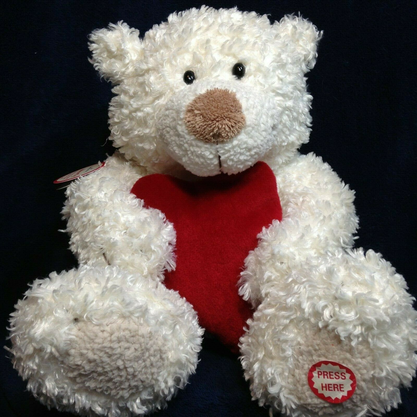 Hallmark Heartly Animated Talking Teddy Bear Plush Stuffed Doll Sound ...