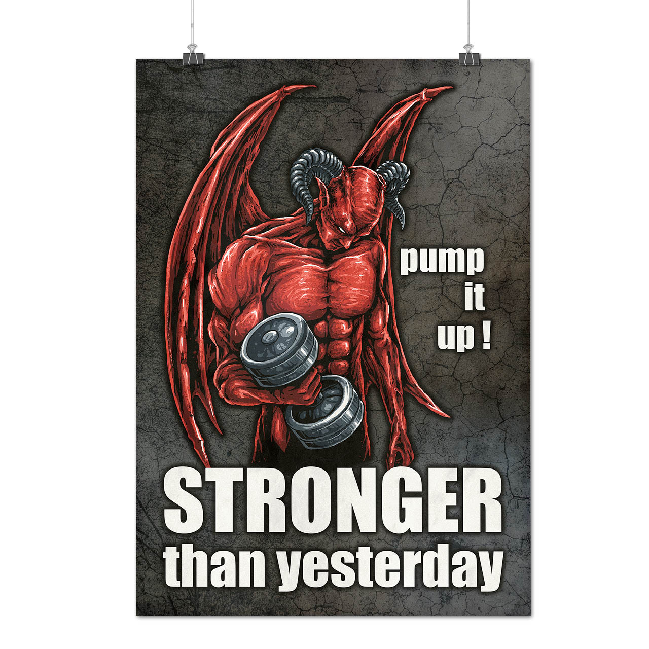 Gym Devil Satan Horror Matte/Glossy Poster A0 A1 A2 A3 A4 | Wellcoda ...