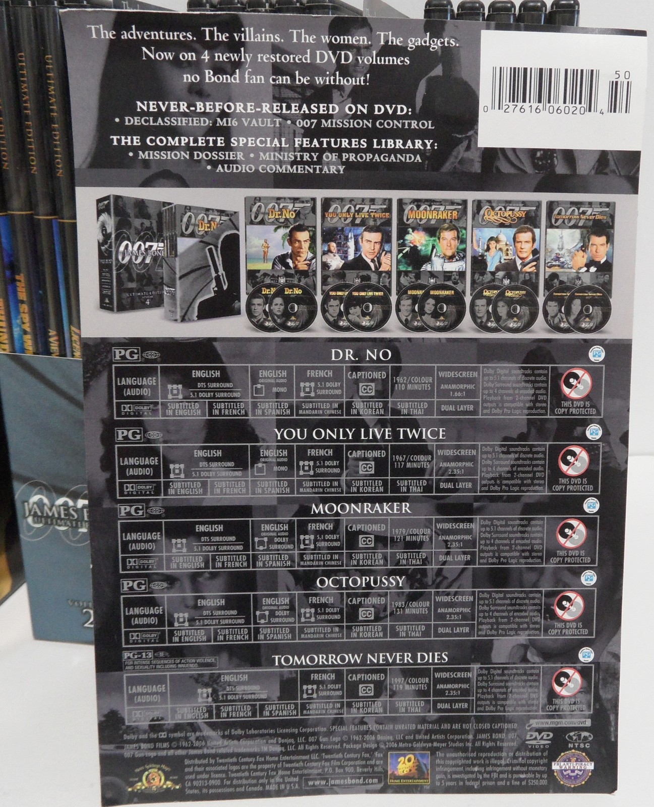 2006 James Bond 007 Ultimate Edition Vol 1-4 DVD Disc Set(10 disc per volume). - DVDs & Blu-ray ...