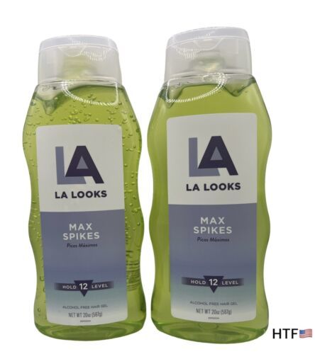 LA Looks Max Spikes Hold Level 12 Hair Gel 20oz - 2 Bottles - Gel ...