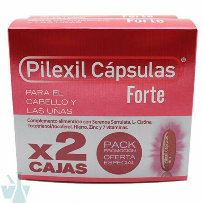 Pilexil Forte 2 Pack 100 Capsules 2 x 100=200 Capsules Free Shipping ...