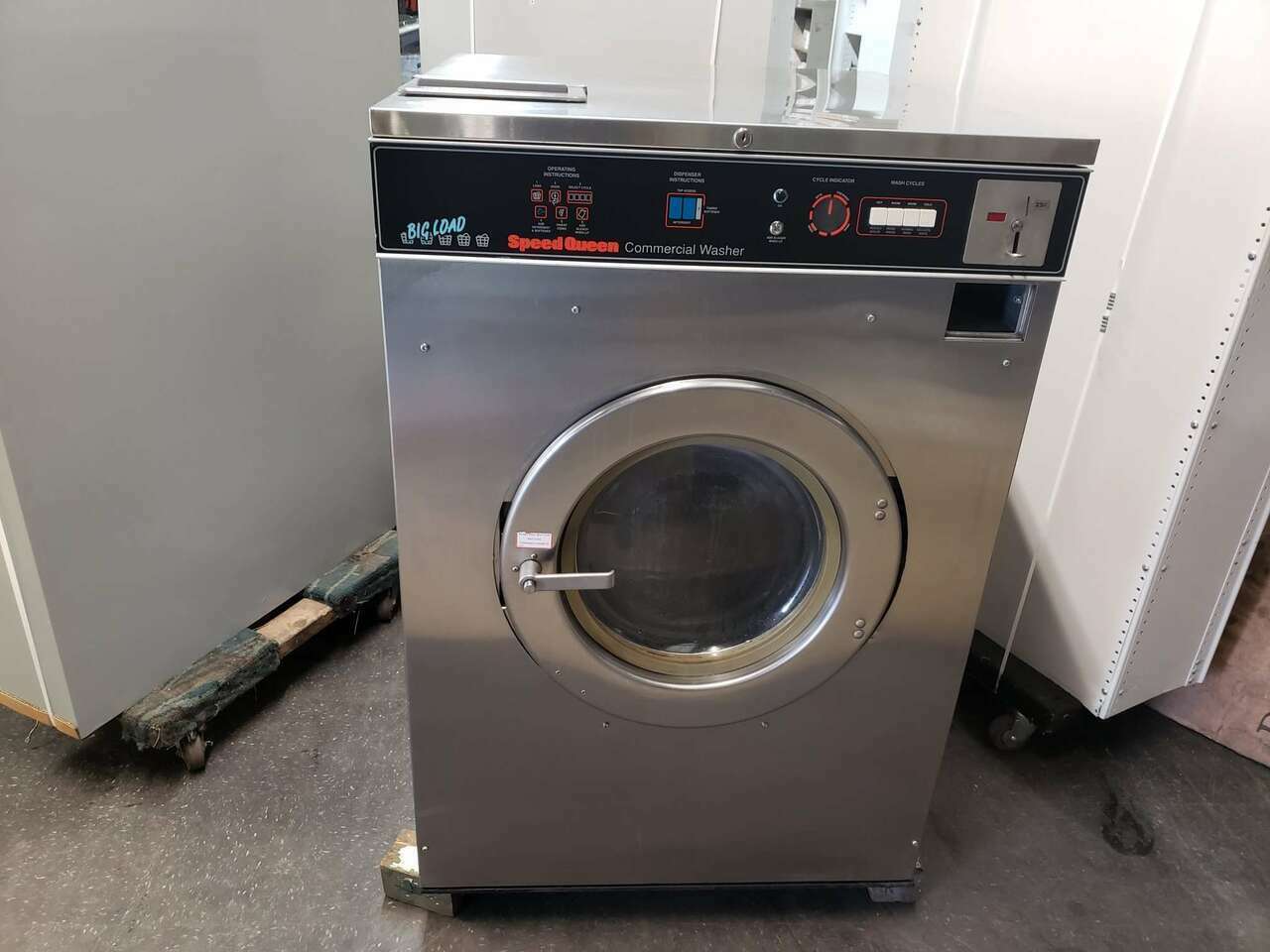 Speed Queen Coin-Op Front Load Washer, 50 lbs, Model: SC50MD2, S/N ...