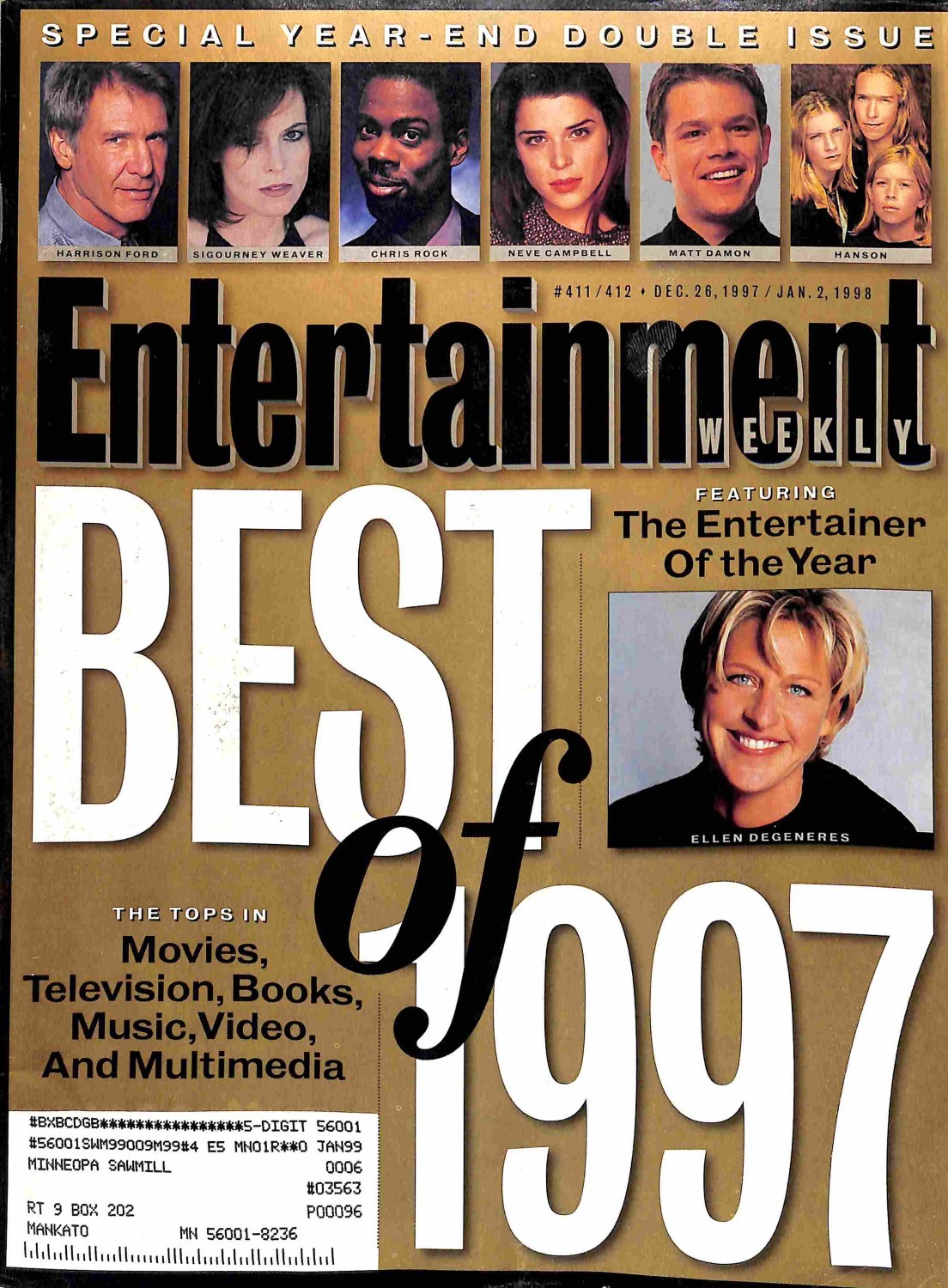 Entertainment Weekly, January 2 1998 - Magazine Back Issues