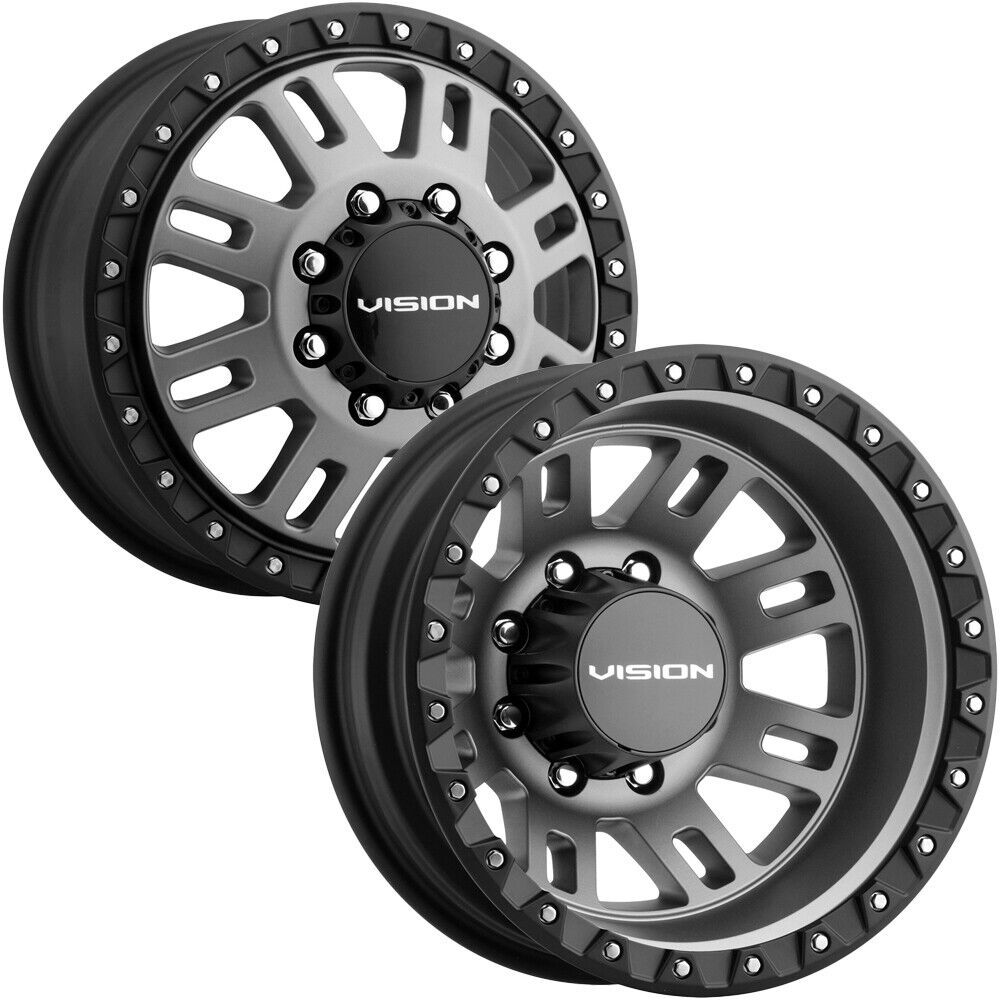 4-New 17" Vision HD 408 Manx2 Dually Dually Wheels 17x6.5 8x170 121.35 ...