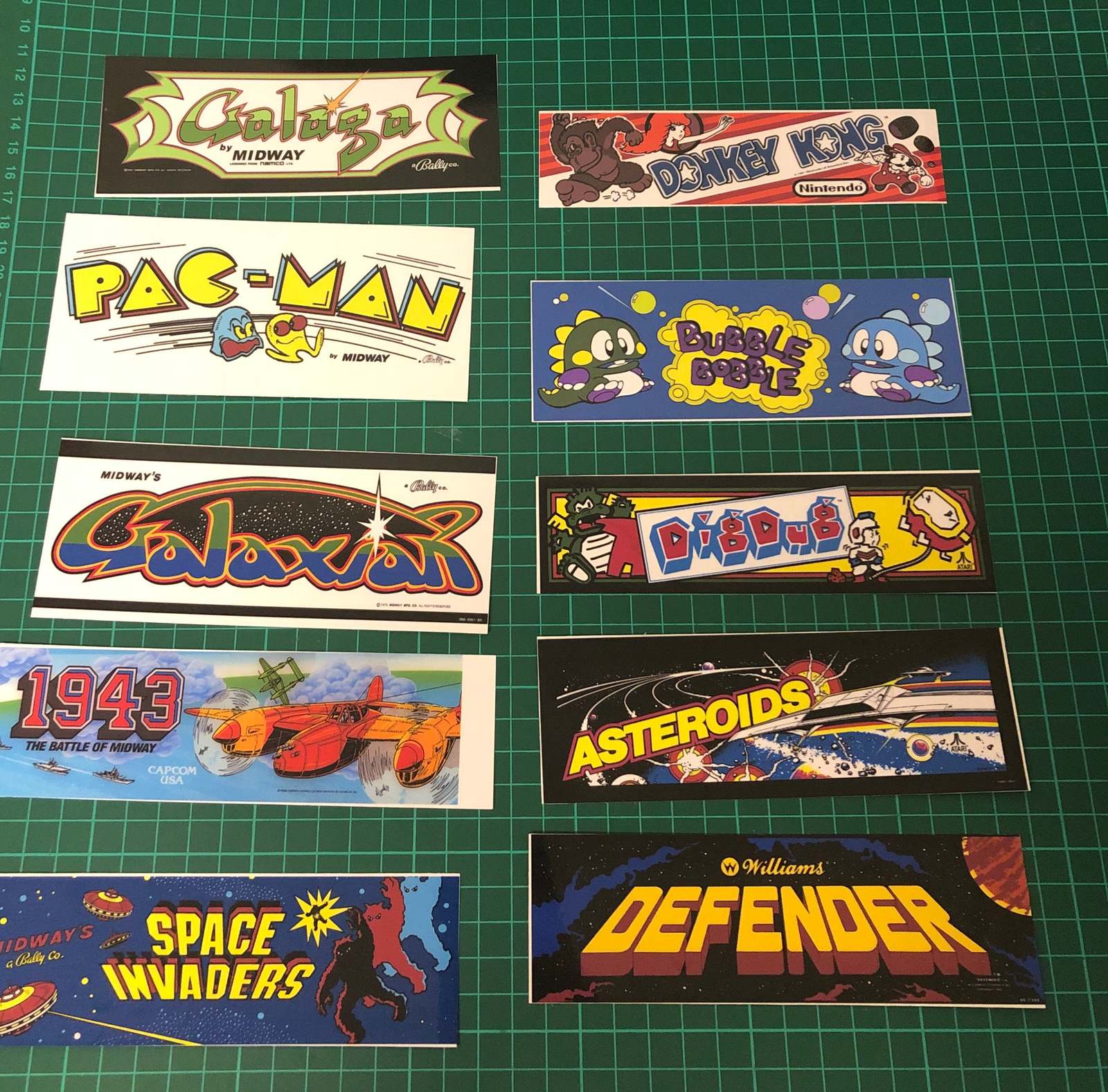 retro Marquee Stickers - Set of 10 - CLASSIC Retro mini Arcade Game ...