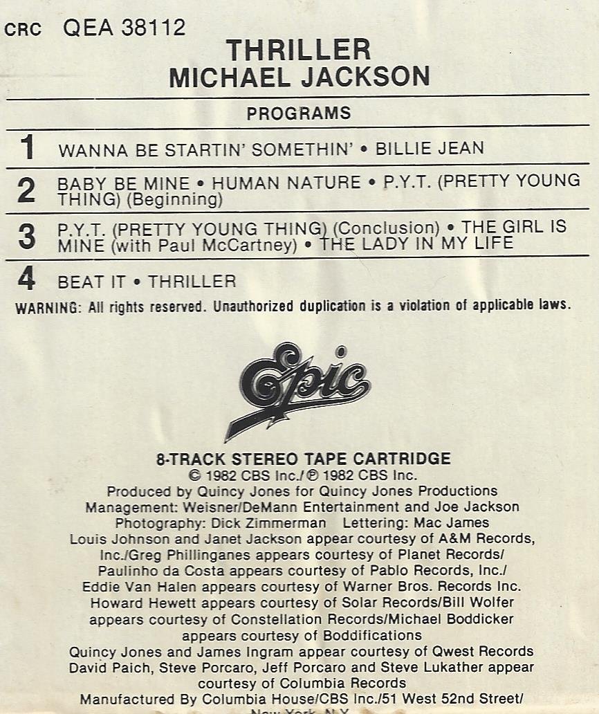 Michael Jackson - Thriller - 8-Track… - Other Formats