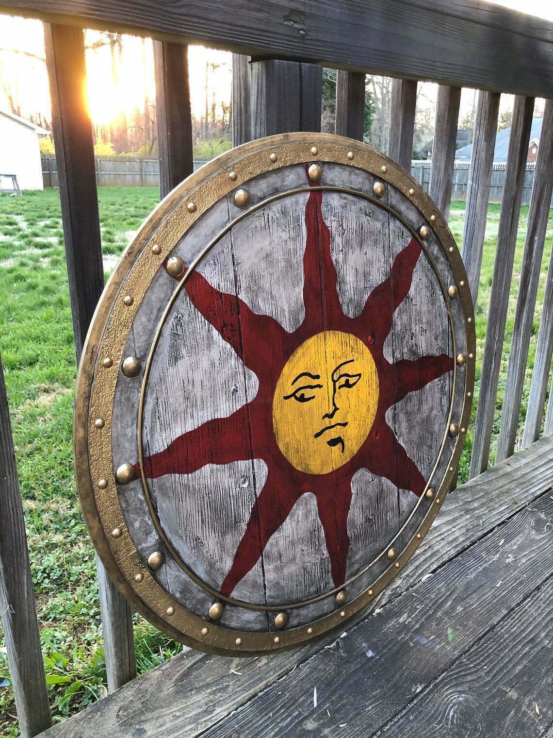 Medieval Sunlight Battleworn Shield Cosplay/Display Knight Viking ...