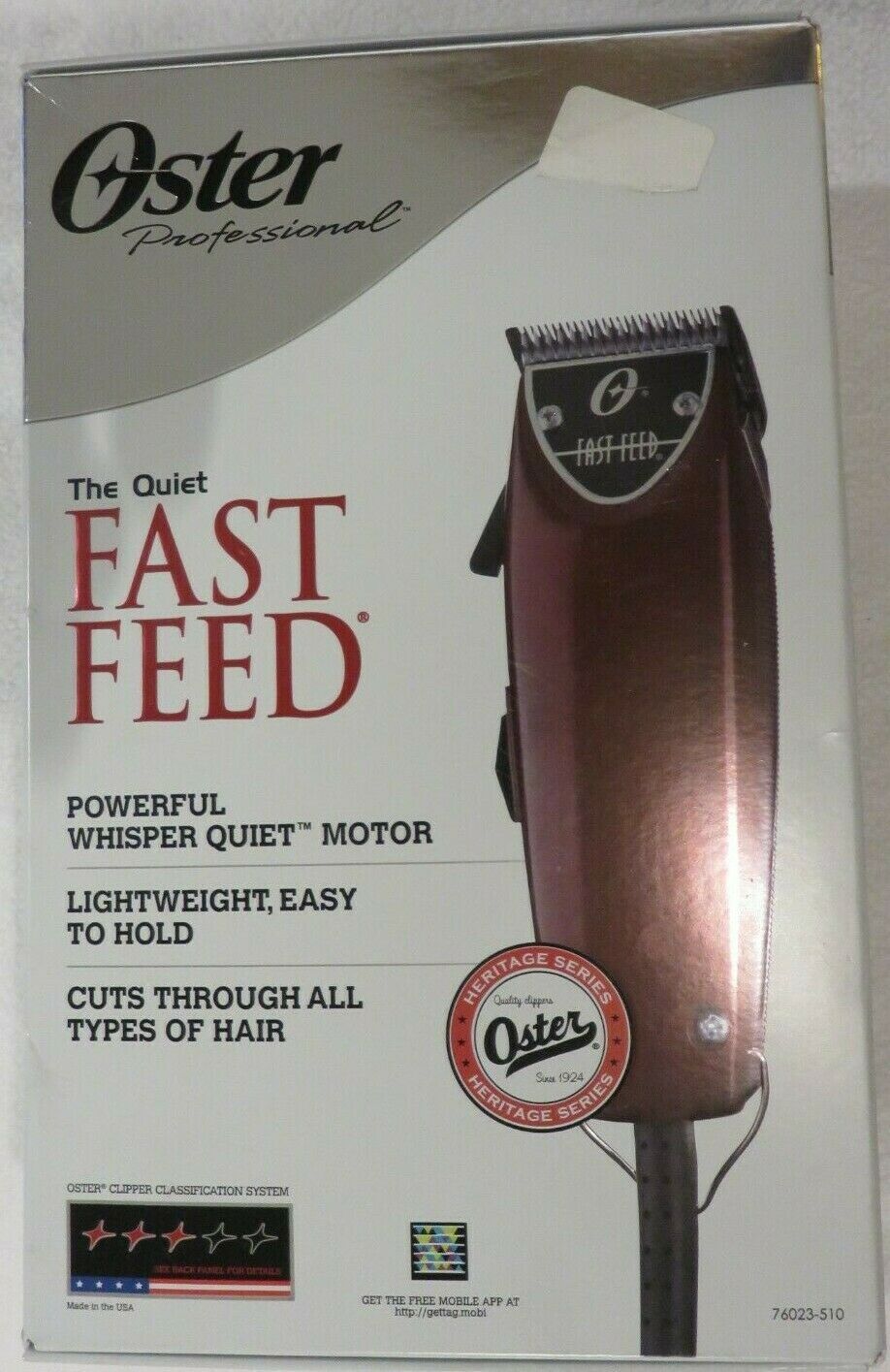 Oster Fast Feed Professional Hair Clipper 76023-510 Barber Salon Cut ...