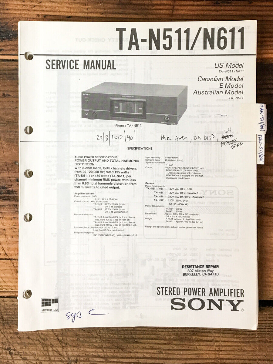 Used Sony TA-N511 Stereo power amplifiers for Sale | HifiShark.com