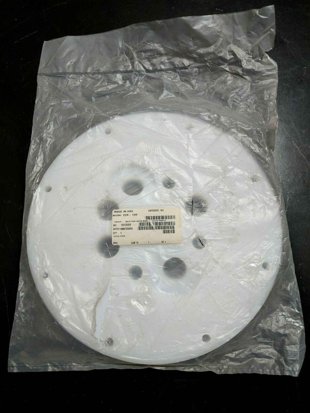 Entegris PTFE Flange Reactor Cover with Dual Angled Ports 224-180 ...