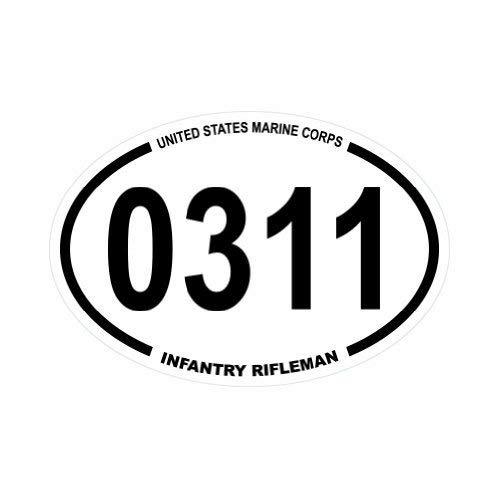 0311 United States Marine Corps MOS 0311 Infantry Rifleman - Oval Full ...
