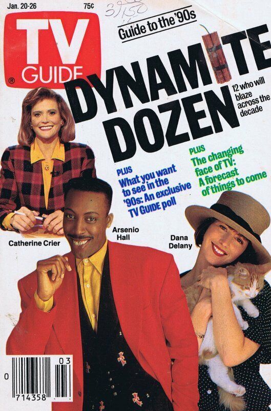 ORIGINAL Vintage Jan 20 1990 TV Guide Magazine No Label Arsenio Hall ...