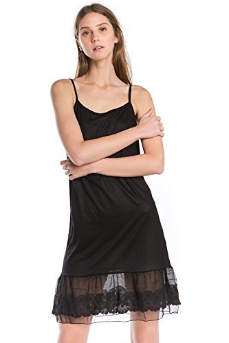 Women's Adjustable Knit Layering Full Slip with Lace Extender Large ...
