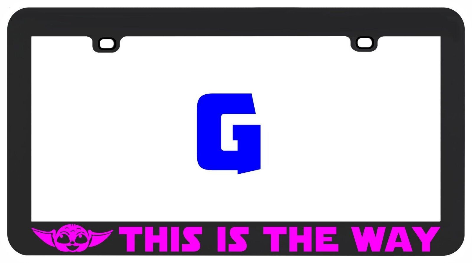 BABY YODA FACE THIS IS THE WAY MANDALORIAN ASSORTED LICENSE PLATE FRAME ...